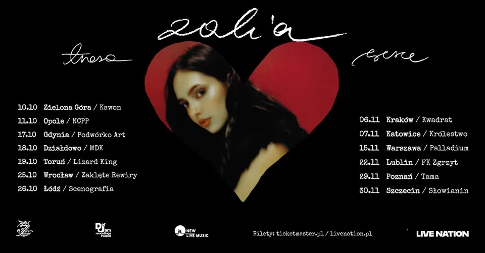 Koncert | ZALIA – TRASA SERCE – Official Event, 25.10.2025, Zaklęte ...